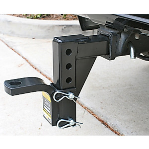 MaxxHaul 70067 Trailer Hitch - 8-Position Adjustable Ball Mount Tow Hitch - 5000 lbs. GTW Capacity , Black
