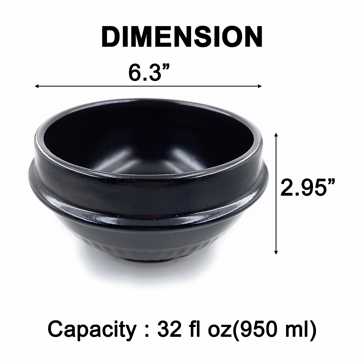 JOVELY Korean Stone Bowl Set, Authentic Ttukbaegi Korean Earthenware Pot, Twice-Fired Natural Korean Clay Pot for Cooking, Microwave & Dishwasher-Safe