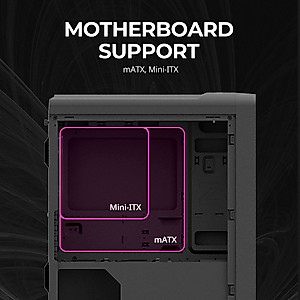 Zalman M3 Plus Micro ATX RGB Gaming PC Case - mATX / Mini-ITX - 4x 120mm Static RGB Fans Preinstalled - Mesh Front Panel - Tempered Glass Side Panel