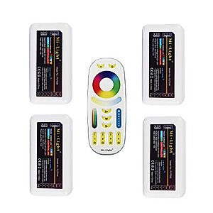 LED Strip Lights Mi-Light FUT039 RGB＋CCT LED Strip Lights 4 PCS and One FUT092 Remote Controller(4*FUT039+Remote)