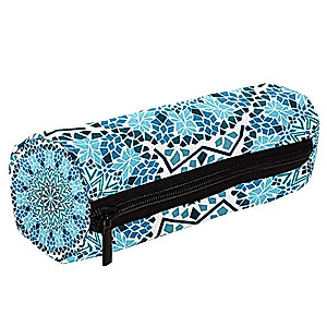 Moroccan Mosaic Pattern Pencil Bag Pen Case Stationary Case Pencil Pouch Desk Organizer Makeup Cosmetic Bag for School Office