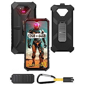 Ulefone Armor X13 & Case Rugged Smartphone, 50MP+24MP Night Vision Camera, Octa-core 12GB RAM 64GB ROM, 6.52 inch Screen, 6320mAh, Global Dual 4G, NFC/OTG/GPS/IP68/IP69K, Black