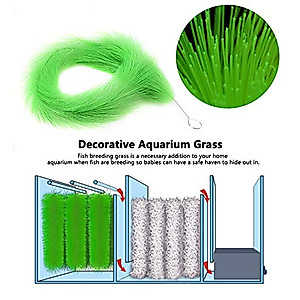 Zerodis 60cm / 100cm Aquarium Artificial Grass Decorative Fish in Aquarium Fish Tank for Breeding(100CM)