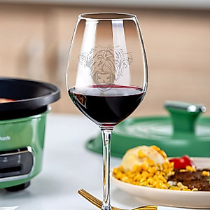 Highland Cow Hand Blown Printed Wine Glasses,Crystal Etched Funny Wine Glasses, Great Gift for Woman Or Men, Birthday, Retirement And Mother's Day 17oz