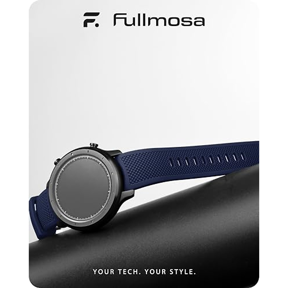 Fullmosa 22mm Silicone Watch Bands No Gaps Compatible for Samsung Galaxy Watch 46mm/Gear S3 Classic/Frontier, Galaxy Watch 3 45mm,(Blue)