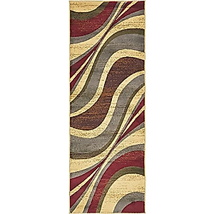 Unique Loom Barista Collection Area Rug - Ngada (2' 2" x 6' 1" Runner, Beige/ Red)