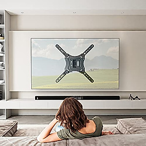 Full Motion TV Wall Mount for Most 23-55 Inch LED LCD Screens TVs up to 66lbs, TV Wall Bracket with Strong Articulating Arms Swivel Tilt Extension, Max VESA 400x400 (Black)