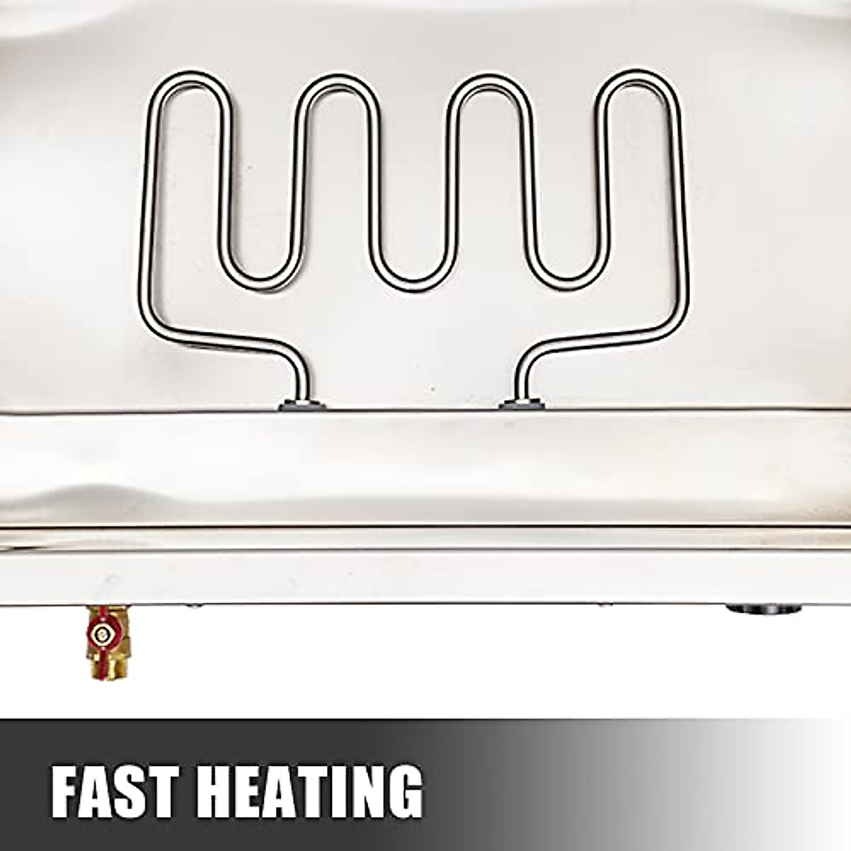 Commercial Food Warmer 2-Pan Grade Stainless Steel, Steam Table, Electric Food Warmer with Lid, Buffet Food Warmer Steam Table for Catering Restaurants