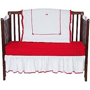 Baby Doll Bedding Unique 3Piece Crib Bedding Set, Red