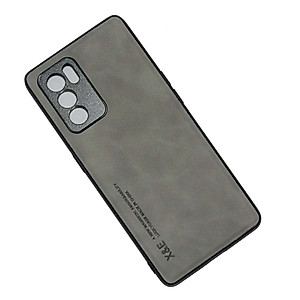 Kepuch Silklike Case for Oppo Reno 6 Pro 5G - Cover Bumper Built-in Metal Plate for Oppo Reno 6 Pro 5G - Gray