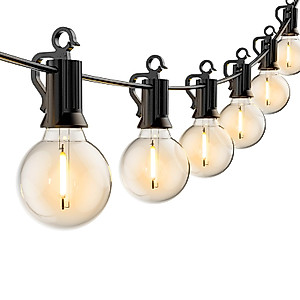 Brightown 80 FT Outdoor String Lights - Connectable Dimmable LED Patio Lights with 80 G40 Globe Plastic Bulbs, All Weatherproof Commercial Hanging Lights for Outside Party Backyard Porch Bistro