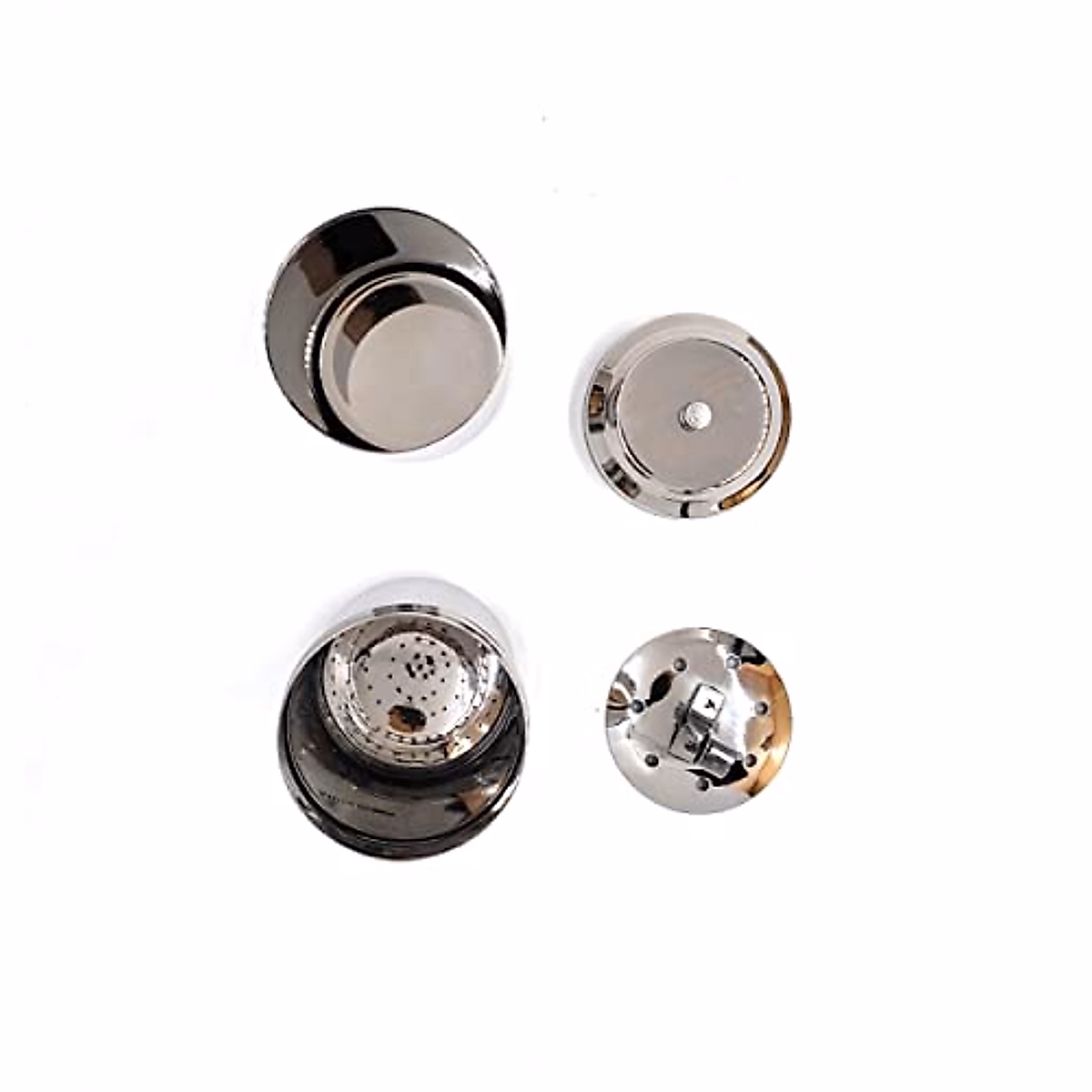 KERAM south indian coffee drip maker-permanent/reusable phin filter for 3-4 serving cup 6.6 Oz(200 ml) made of metal SS 304 food grade camping/travelling small decoction dripper maker,Silver, CDM-200