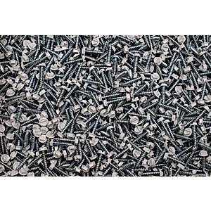(750) White Painted Zip Screws 8 x 3/4 Self-Piercing Hex Washer Sheet Metal