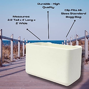 BOGLETS - Key Holder - For Bogg Bags, Simply Southern bags - Tote Bag Accessory - Secure Attachment - Plastic Shell Case - Made in USA – White