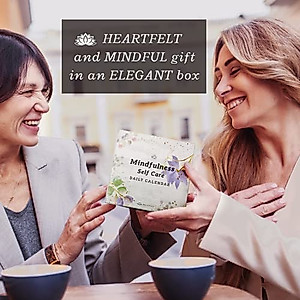 MESMOS Perpetual Desk Calendar with 366 Mindfulness Self Care Quotes, Cute Desk Accessories & Office Decor for Women, Relaxing & Inspirational Gifts for Women, Anxiety Relief Items, Desk Decorations