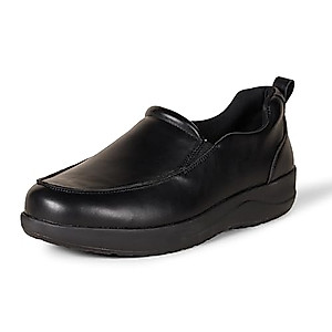 Amazon Essentials Men's Comfortable Service Shoe, Black, 11