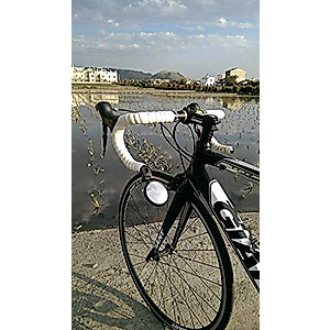 Hafny Bar End Bike / Bicycle Mirror, Stainless Steel Lens , Safe Adjustable Rearview Cycle / E-bike Mirror, HF-MR083 (Black 62mm)