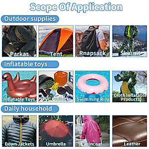 Urdar Brunnr Inflatable Patch Repair Kit Waterproof, Multipurpose Repair Patch for Air Mattress, Bounce House, Pool, Tent, Swimming Ring, Heavy Duty TPU Repair Patch 12Pcs