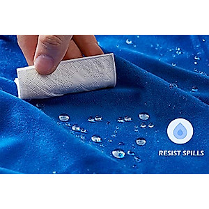 Roomate Weighted Blanket & Removable Cover - Resist Water Spills, 2 Models for Kids and Adults - Cool Breathable Inner & Ultra-Soft Minky Fleece Cover , Blue, 36''48''- 7LB