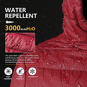 Outdoor Ventures Women's Packable Lightweight Full-Zip Puffer Jacket with Hood Quilted Winter Coat