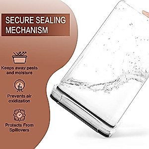 Skroam Large Airtight Food Storage Containers with Lids, 10 Pack Cereal Containers Storage Set - BPA Free Pantry Organization and Storage for Flour, Sugar & Rice with Measuring Cup, Labels & Marker