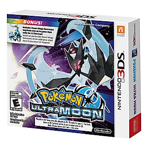 Limited Edition Pokemon Ultra Moon 3DS Game with Exclusive Dawn Wings Necrozma Keychain and Bonus In-game Code - Nintendo 3DS