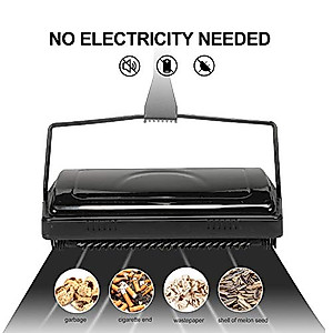 Yocada Carpet Sweeper Cleaner for Home Office Low Carpets Rugs Undercoat Carpets Pet Hair Dust Scraps Paper Small Rubbish Cleaning with a Brush Black