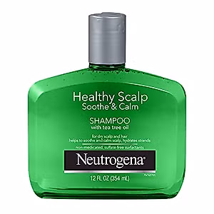 Neutrogena Soothing & Calming Healthy Scalp Shampoo to Moisturize Dry Scalp & Hair, with Tea Tree Oil, pH-Balanced, Paraben-Free & Phthalate-Free, Safe for Color-Treated Hair, 12oz