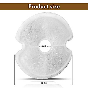 Cat Water Fountain Filter, Multiple Filtration Pet Water Fountain Replacement Filter,8 or 12 Packs of Cotton Activated Carbon Cat Fountain Filter(Filter 8 Pack)