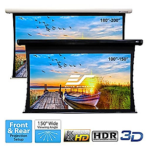 Elite Screens CineTension 2 WraithVeil Dual Projector Screen, 200-inch 16:9, Indoor Electric Motorized Automatic Front Rear Projection Movie Screen, TE200HR2-DUAL| US Based Company 2-Year Warranty