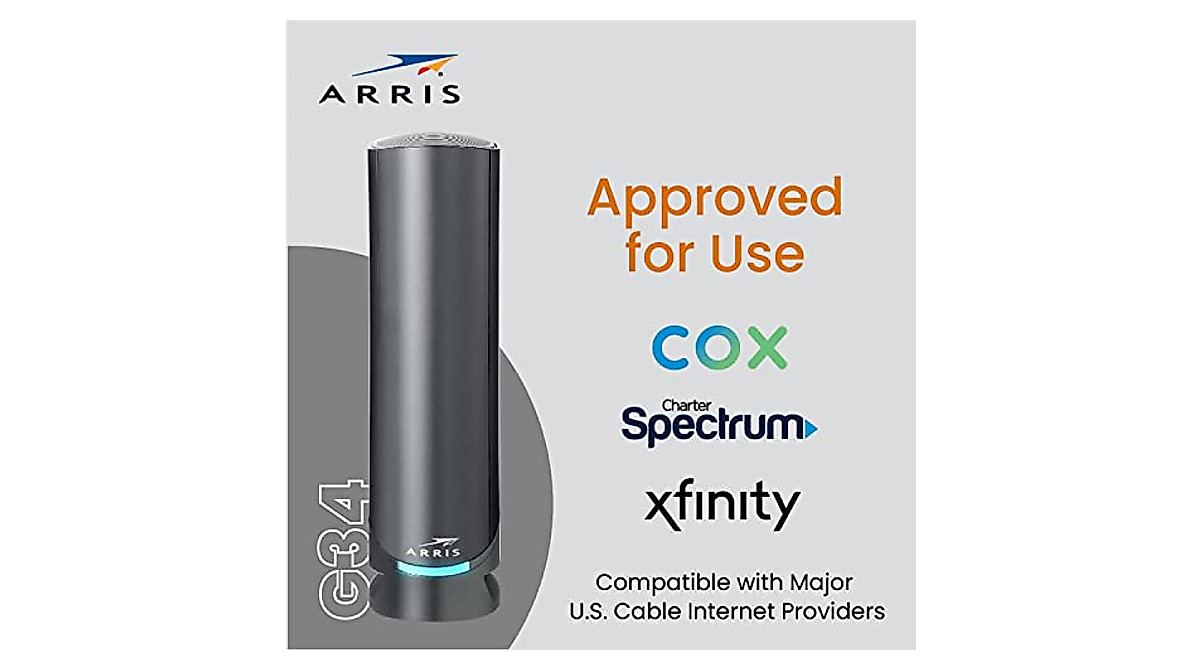 ARRIS Surfboard G34 Modem & Wi-Fi 6 Router - 1 Gbps
