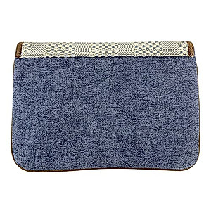 Hide & Drink, Envelope Clutch Bag Handmade from Denim & Raw Canvas, Water Resistant, Durable - Interlaken