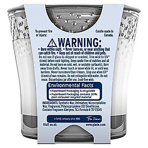 Glade Candle Jar, Air Freshener, Clean Linen, 3.4 Oz