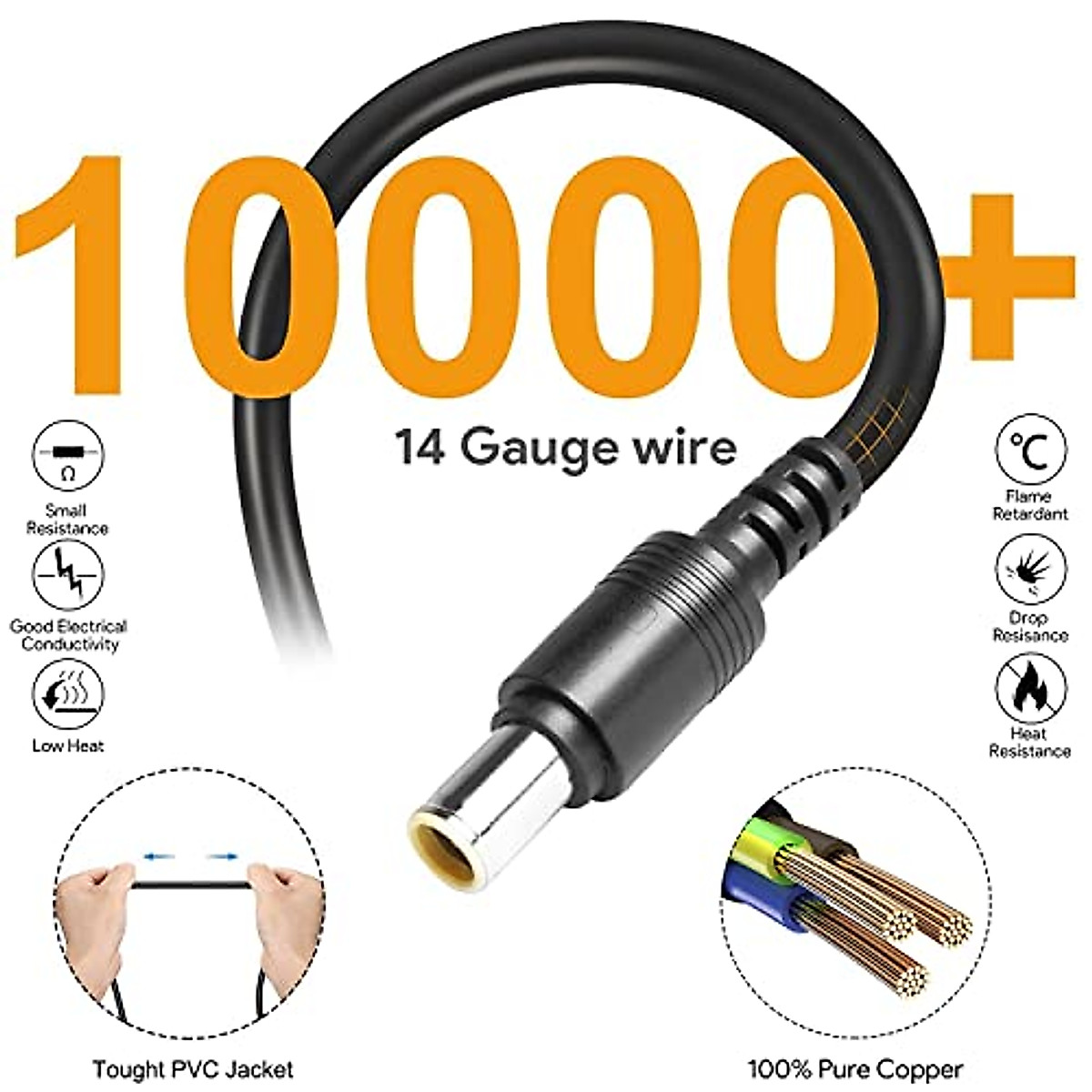 MJPOWER 8mm Combiner 3.3ft 14AWG DC 8mm Male to Female 2X Combiner Cable Y Splitter Solar Parallel Adapter Cord for Jackery/Goal Zero/BLUETTI/Anker and more DC7909 Portable Power Station & Solar Panel