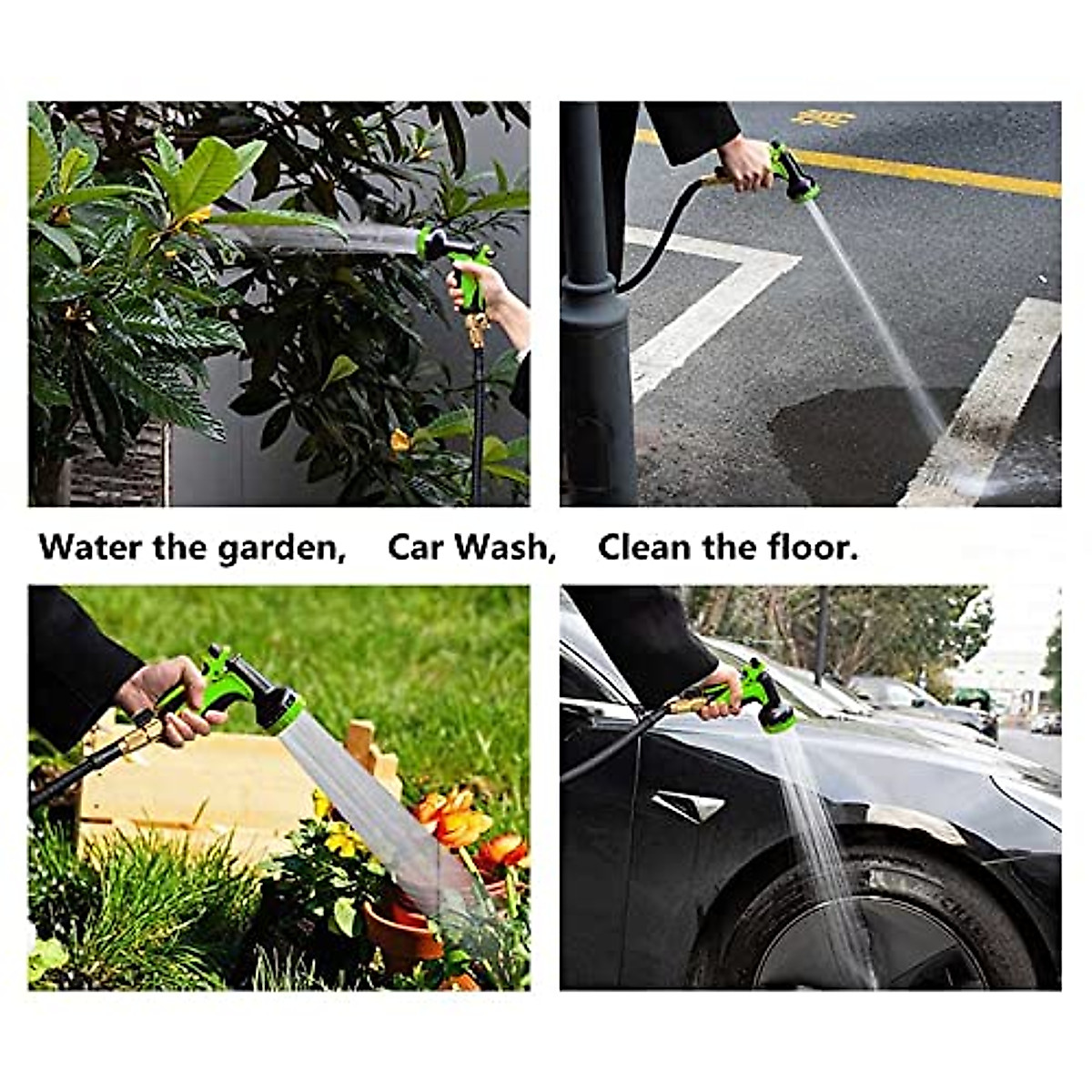 304 Stainless Steel Metal Garden Hose Transparent garden hose - Durable and Easy to Use (25FT, Transparent color)