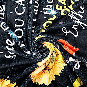 Daughter Gift from Mom Dad Sunflower Blanket to My Daughter Never Forget That I Love You Fleece Blanket Ultra-Soft Micro Light Weight Warm Bed Throw Blanket