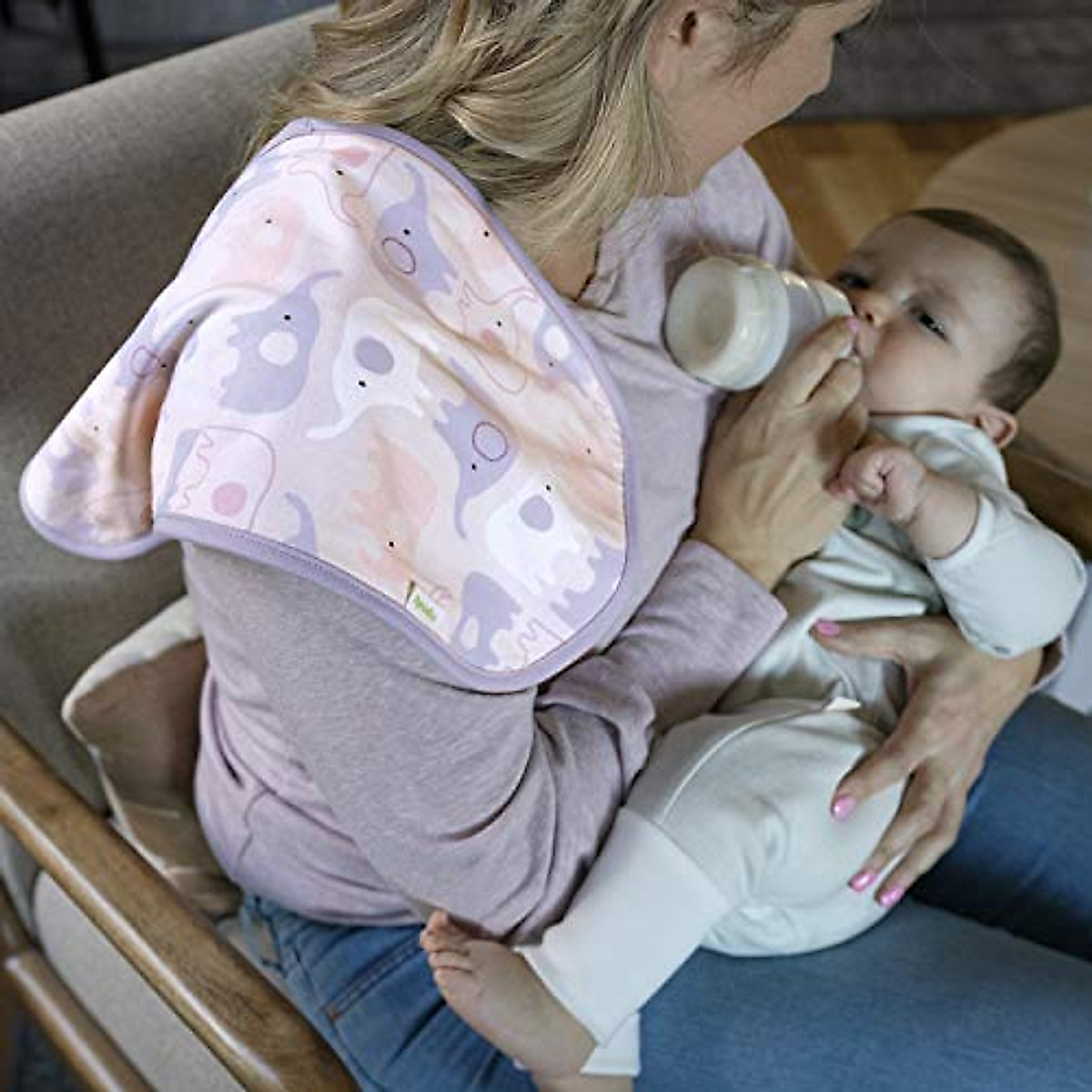 Ingenuity Easy Eater 3-Pack Soft Absorbent 100% Cotton Terry Baby Burp Cloth 19" x 8" - Grazy