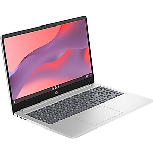 HP Chromebook Laptop Student Business (2023 Model), 15.6" HD Display, Quad-Core Intel N200 Processor (Upto 3.7GHz), 8GB RAM, 64GB eMMC, HD Webcam,WiFi, UHD Graphics, Chrome OS+HubxcelAccessory