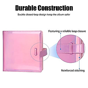 256 Pockets Photo Album for Fujifilm Instax 11 12 9 40 Mini Camera, Polaroid Camera, Photo Album for Fujifilm Instax Mini Evo Liplay 90 8 7+ Instant Camera, Polaroid HP Zink 2x3" Photos (Magic Pink)
