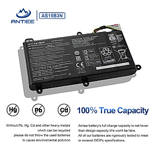 ANTIEE AS15B3N Laptop Battery for Acer Predator 15 G9-591 G9-591G G9-592 G9-592G G9-593 Predator 17 G5-793 G9-791 G9-791G G9-792 G9-792G G9-793 Predator 17X GX-791 GX-792 21X GX21-71 G9000 4ICR19/66-2