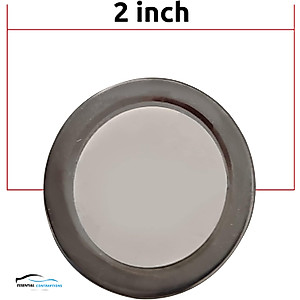 Blind Spot Car Mirror 2 Pack-2 Inch Round Rear View Convex Mirrors for Cars/SUVs/Motorcycles/Trucks/Trailers/Snowmobiles/Bicycles/RVs/Boats/Golf Carts with Rust Resistant Frame-HD Real Glass