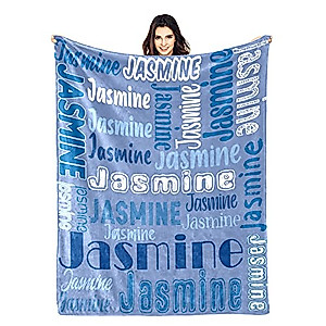Personalized Blanket with Name Custom Throw Blanket for Kids Adults Customized Soft Name Blankets Personalized Gifts for Birthday Christmas Valentines Day 50x60