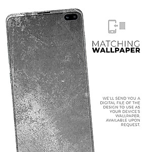 DesignSkinz Distressed Silver Texture v2 Protective Vinyl Decal Wrap Skin Cover Compatible with The Samsung Galaxy S20 (Screen Trim & Back Glass Skin)