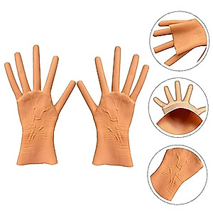 DOITOOL 1 Pair Cosplay Glove Halloween Costume Gloves hot Dog Scary Party Props Gothic Gloves Party Costume Gloves Halloween Costume Accessory Full Finger Gloves Halloween Gloves