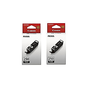Canon Ink aWqah Tank, Compatible to MG5520, MG6620, MG5420, MG5422, MG5522, MG5620, MG6320, MG6420, MG7120, MG7520, MX722, MX922, iP7220, iP8720, and iX6820, PGI-250 PGBK (2 Pack)