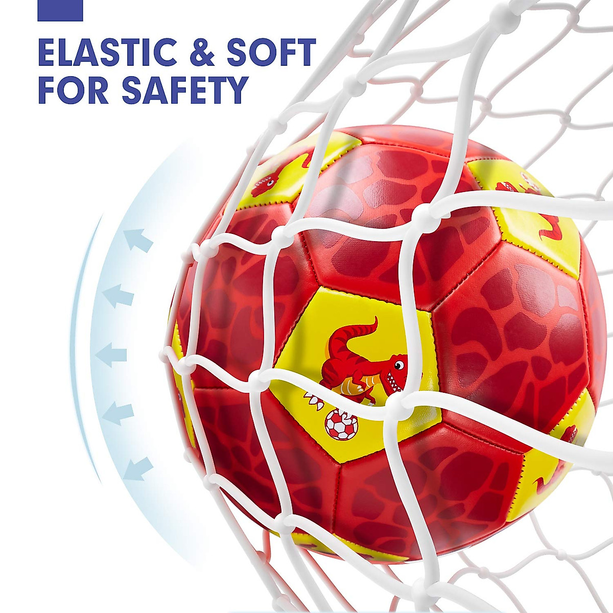 Size 3 Soccer Ball for Kids with Pump Mesh Bag - Dinosaur Ball Set - Outside/Backyard/Outdoor Toys for Kids Ages 3-4-5-8 - Kids Games Soccer Gifts for 3 Year Old