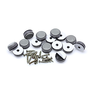 GorillaGlides 1 Inch Chair Sliders/Floor Protectors (16 Furniture Glides) Screw-On or Self-Adhesive, for Sliding on Carpet & Hard Surface Floors, Round, CB253-16