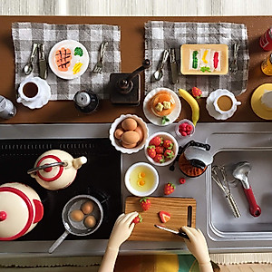 50 Pieces Dollhouse Food Miniature Food Mini Food Toys Dollhouse Accessories Mixed Pretend Foods Doll House Foods for Cooking Game Toys DIY