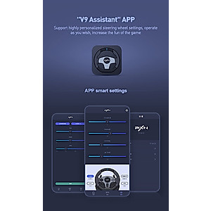 PXN V9 PC Steering Wheel with Pedals and Shifter 270/900 Degree Gaming Racing Wheel for PC,PS4,PS3,Xbox One, Xbox Series X/S,N-Switch (NOT Support Mac/PS5)