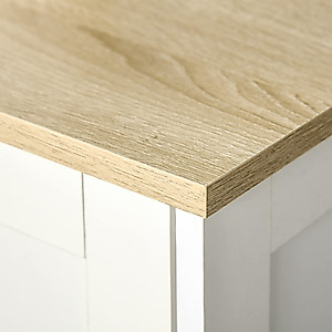 HOMCOM Storage Cabinet, Double Door Cupboard with 2 Adjustable Shelves, for Living Room, Bedroom, or Hallway, White